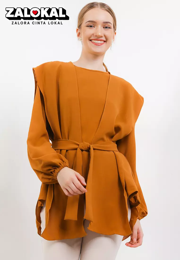 Jual HAZELNUT Uty Blouse Original 2025 | ZALORA Indonesia