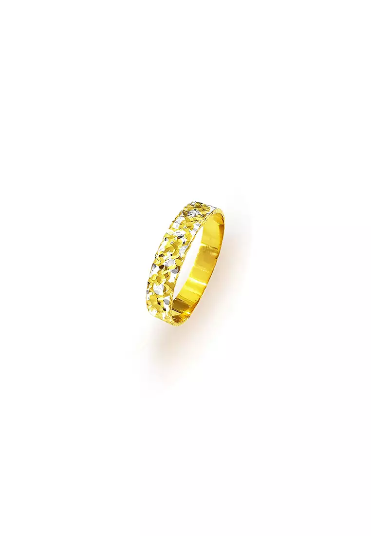 Buy MJ Jewellery MJ Jewellery 916/22K Gold Shattered Ice Ring C325 ...