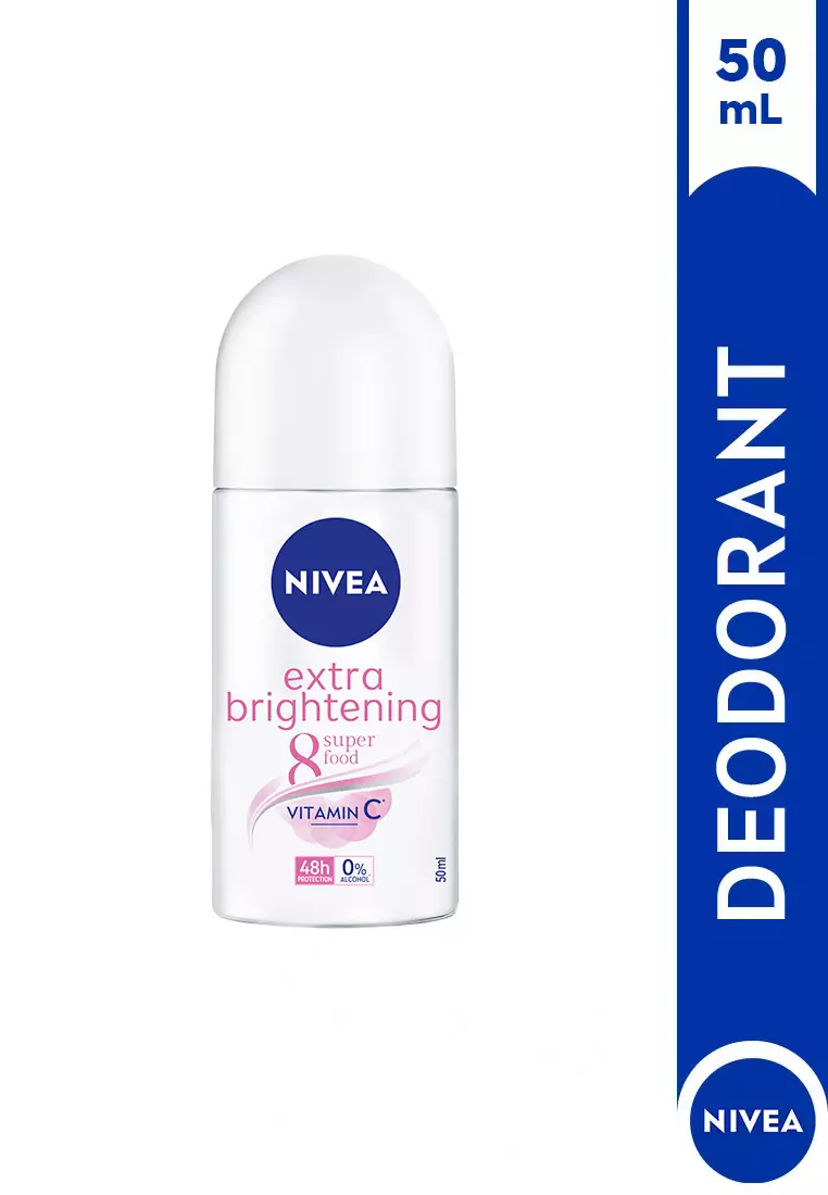 Buy NIVEA Deodorant Extra Brightening Anti-Perspirant Roll-on 50ml 2024 Online | ZALORA Philippines