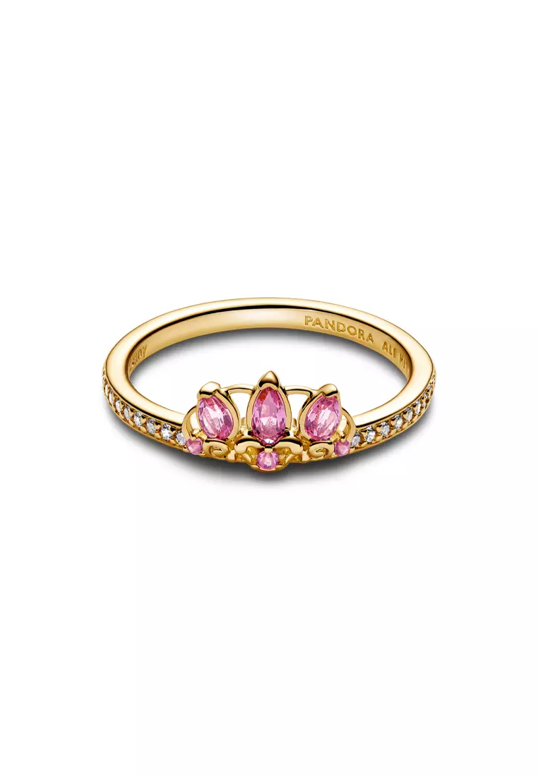 Buy PANDORA Pandora x Disney 14K Gold Plated Princess Rapunzel Tiara ...