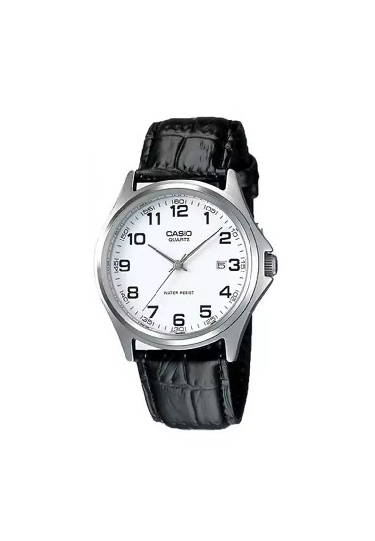Buy Casio Watches Men's Analog MTP-1183E-7B Black Leather Band Casual ...