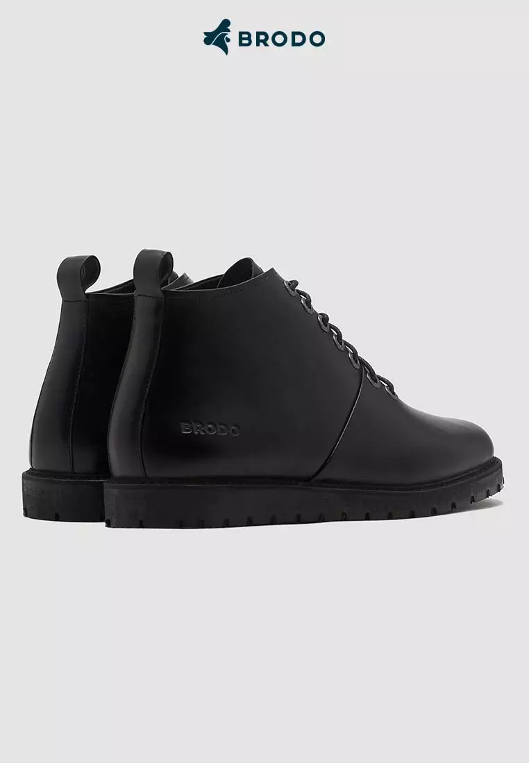 Jual Brodo BRODO - Sepatu Signore Boots Full Black Original 2024 ...