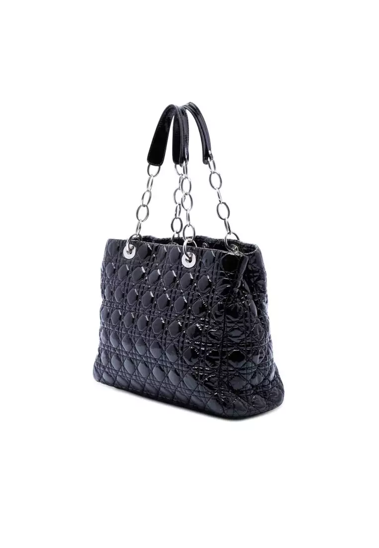 Buy Dior Pre-Loved Dior Large Patent Cannage Lady Dior Soft Shopping ...