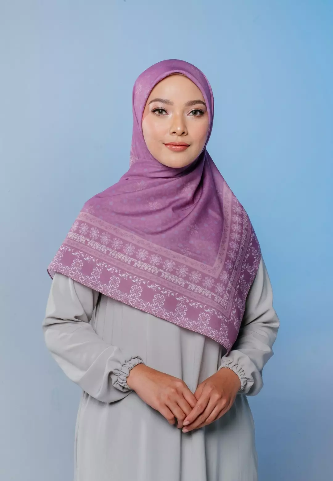 Jual ZOYA VALE Scarf Mauve - Kerudung Hijab Segiempat Motif With Pouch ...