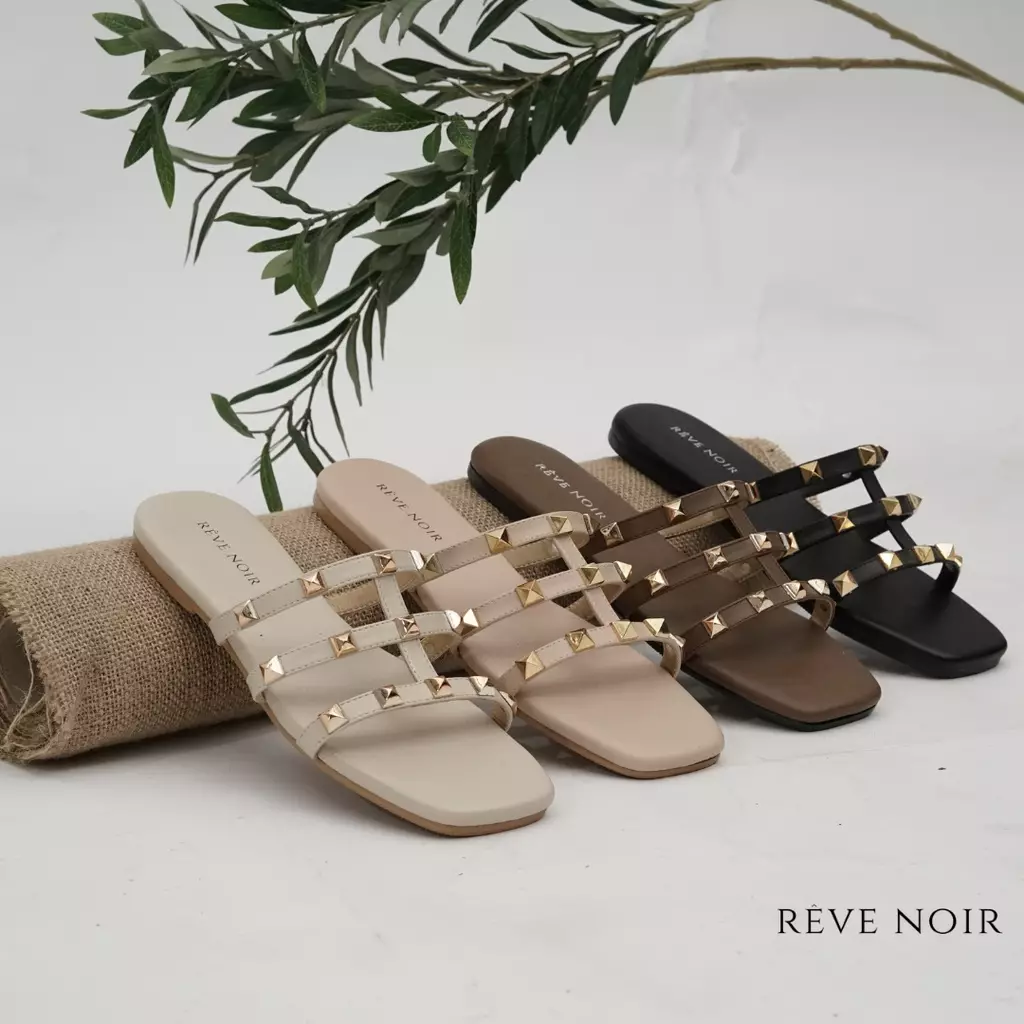 Jual REVE NOIR REVE NOIR Legante Sandal Teplek Wanita - Beige Original ...