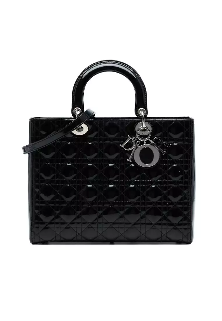 Buy Dior Pre-Loved Dior Large Patent Cannage Lady Dior 2025 Online | ZALORA