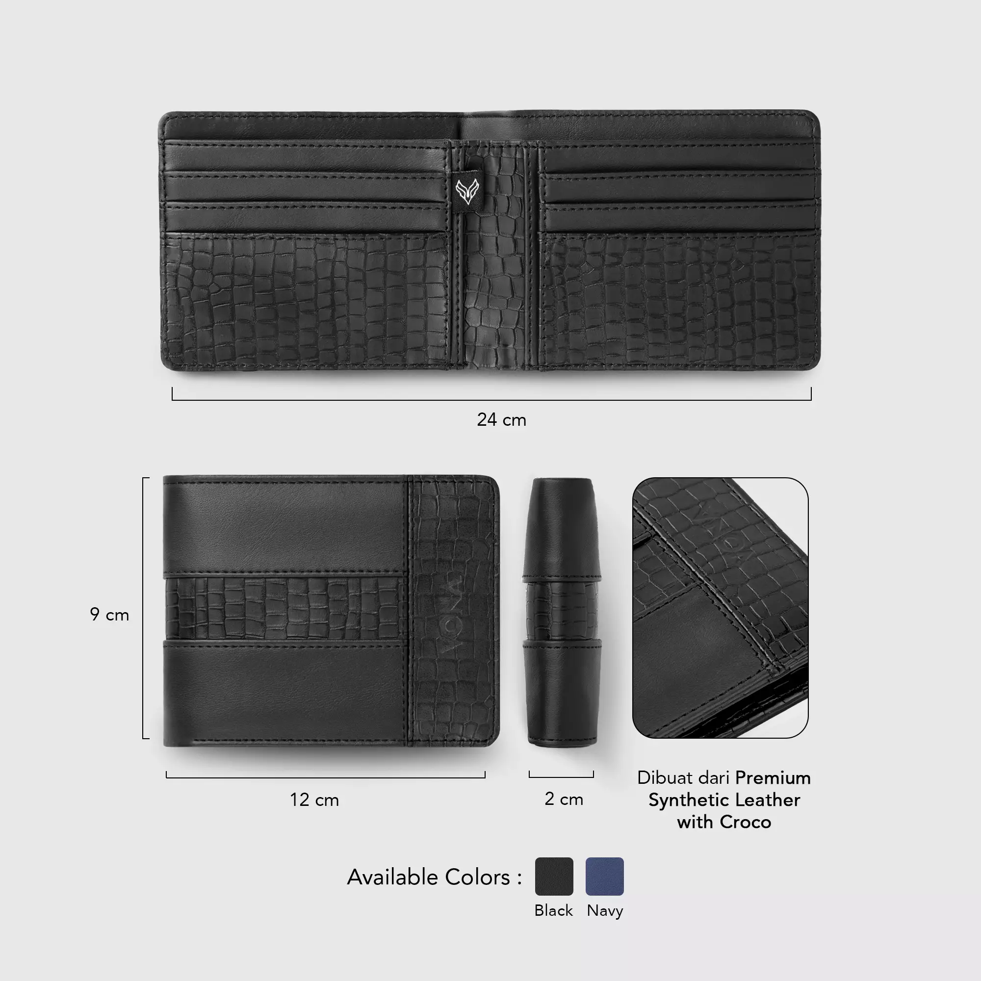 Jual VONA VONA Phoenix Wallet - Dompet Pria Lipat Pendek Kulit Sintetis ...