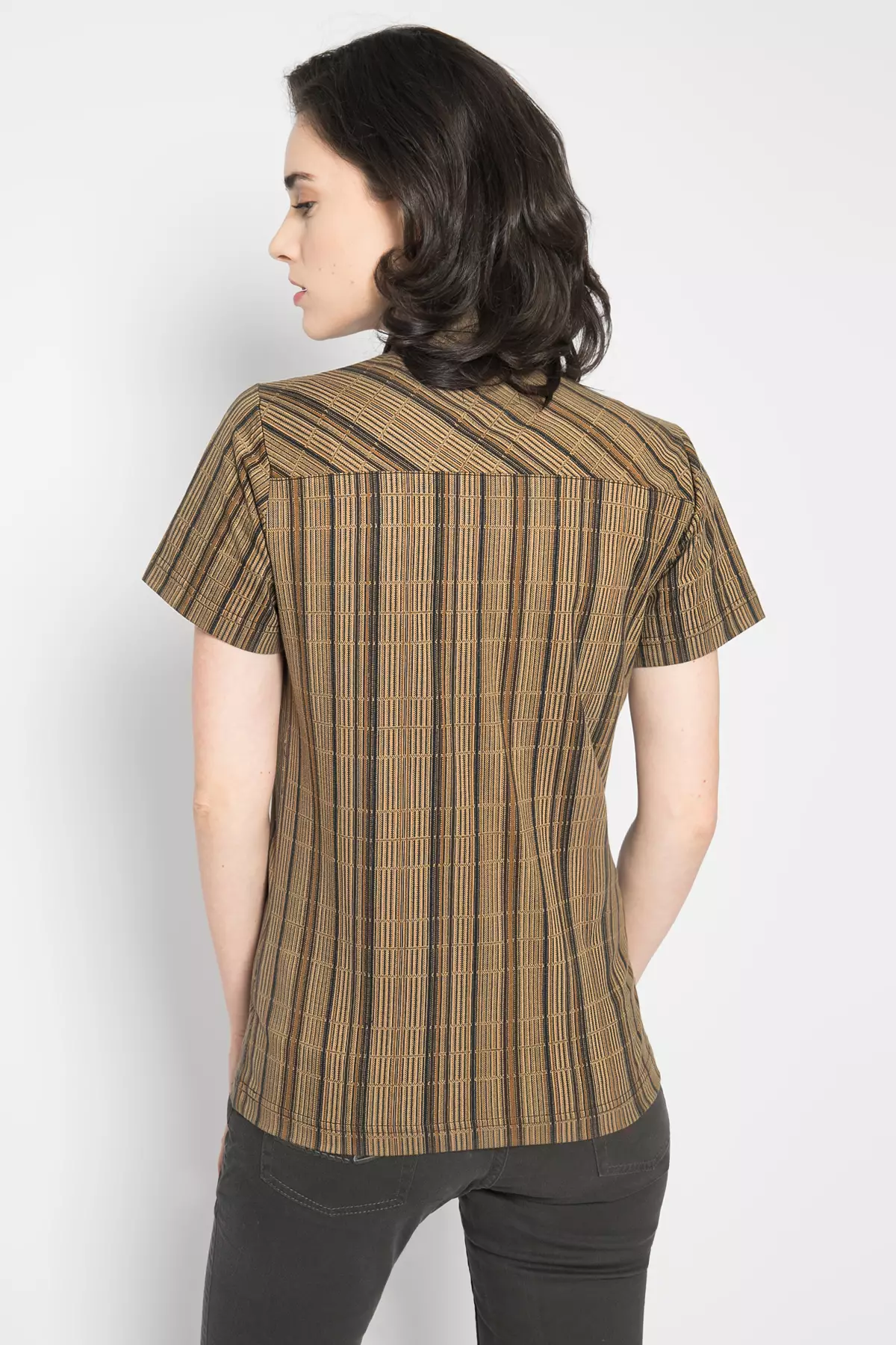 Jual LGS LGS - Kemeja Lengan Pendek Wanita - Warna Cokalt- Motif Salur ...