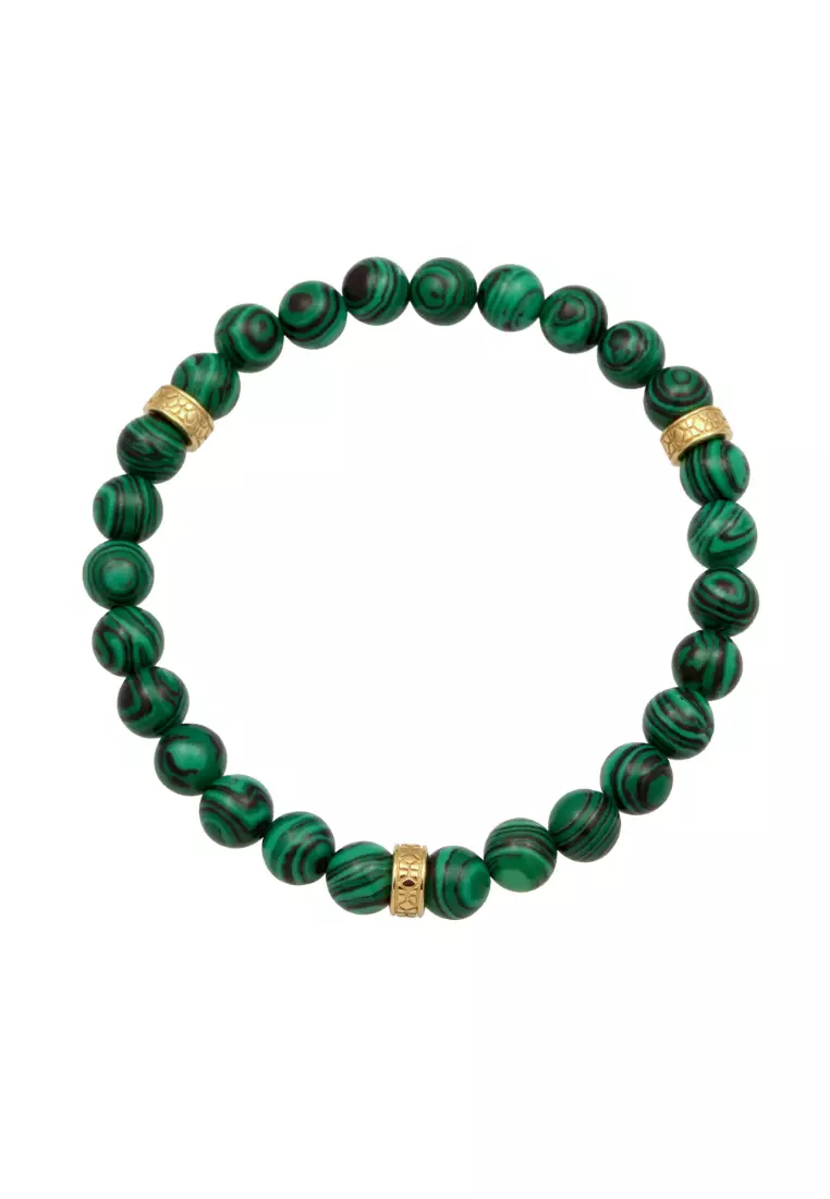 Buy Kuzzoi Men's Resin Bead Bracelet – Gold-Plated Silver Details 2026 ...
