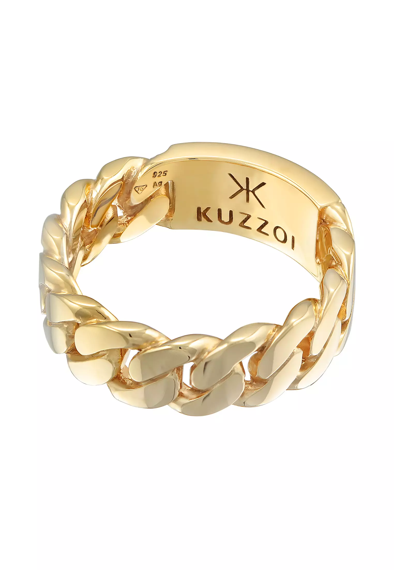 Buy Kuzzoi Men's Silver ID Bar Band Ring – Gold-Plated 2026 Online | ZALORA