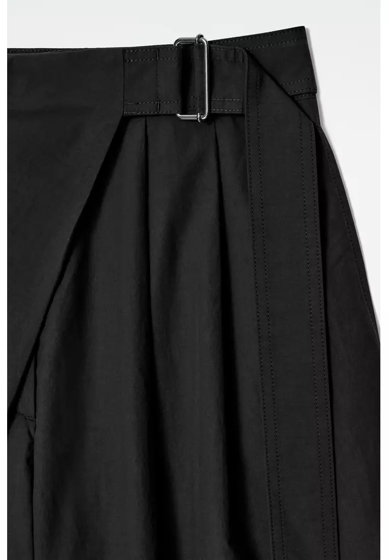 Buy COS BELTED WRAP-FRONT COTTON SHORTS Online | ZALORA Malaysia