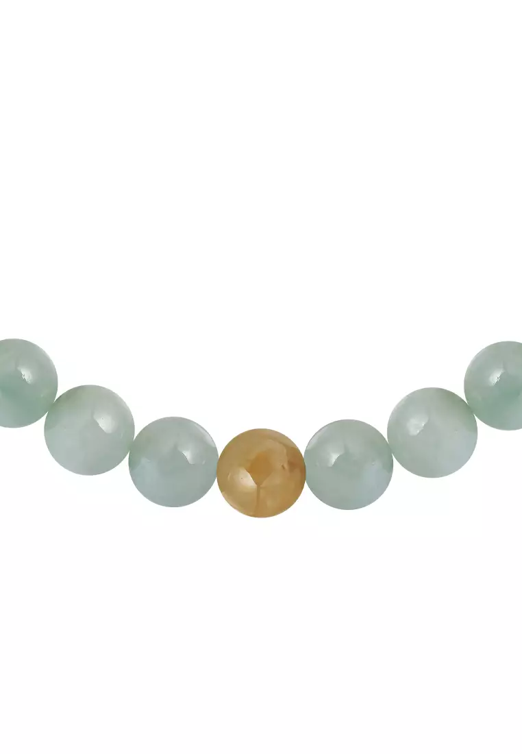 TOMEI TOMEI Palace Grace, Greenish Natural Jade Bead (7MM) Bracelet ...