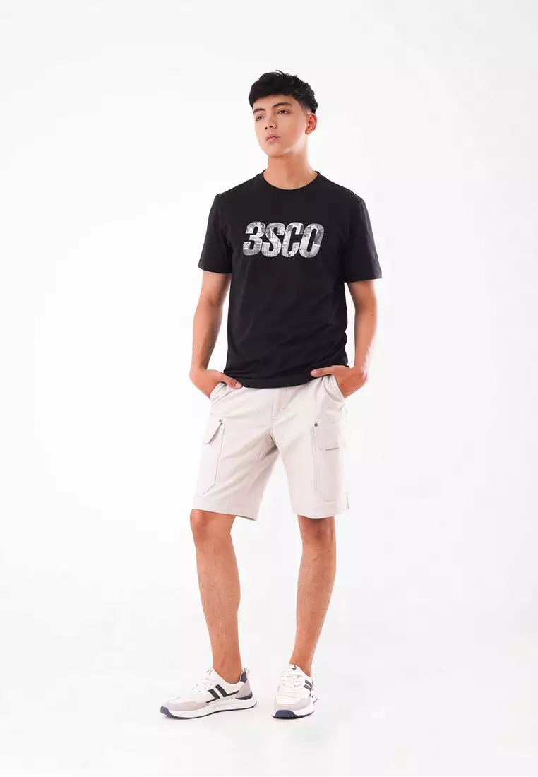 Jual 3SECOND 3Second Men's T-Shirt Short Sleeve Cotton Logo Script OL ...