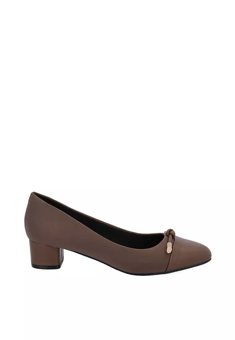 Buy Carlo Rino Dark Brown CR Eliza Pumps Online | ZALORA Malaysia