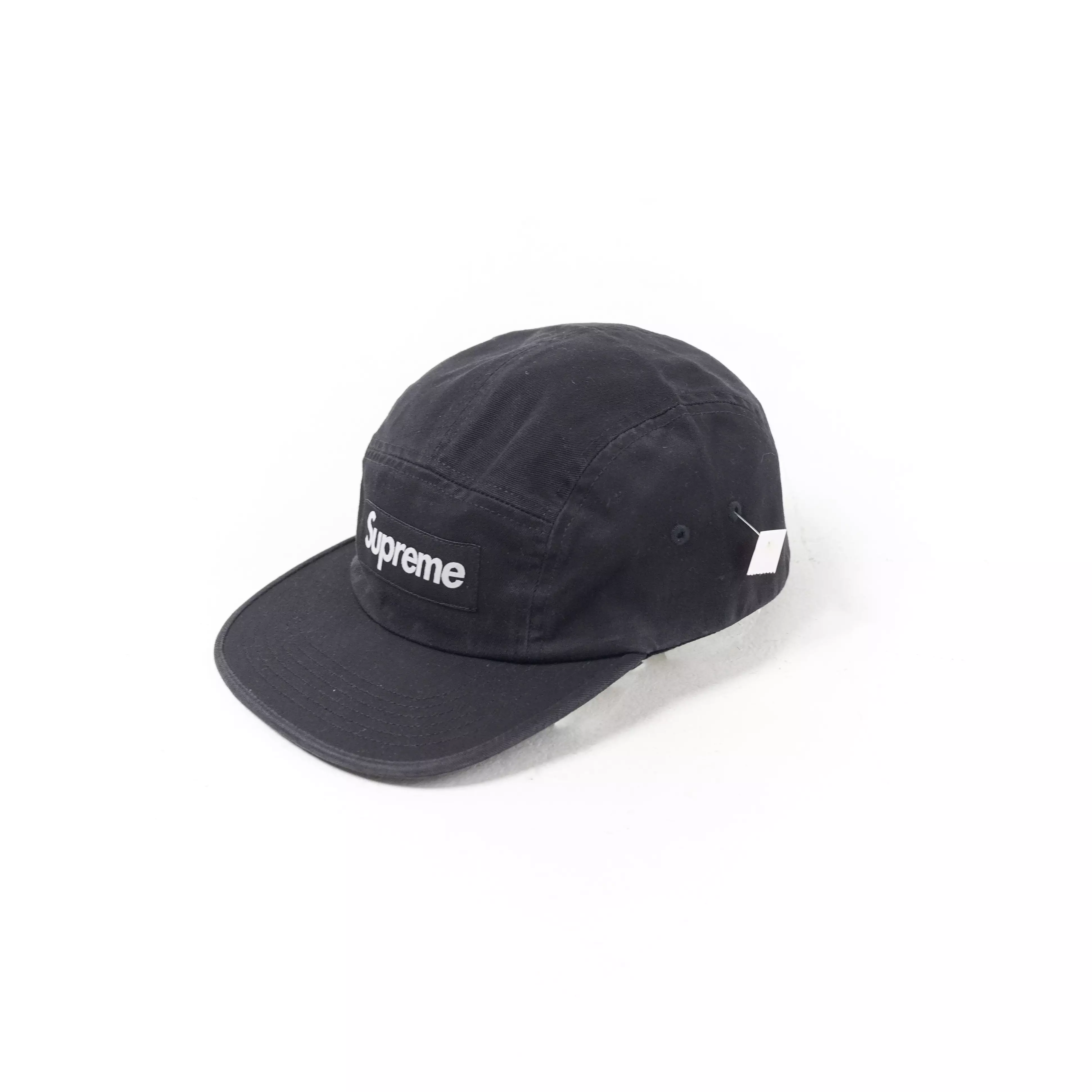 Jual Supreme Topi SUPREME WASHED CHINO TWILL CAMP BLACK CAP 100% ...