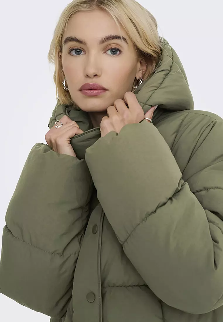 Buy JACQUELINE DE YONG Long Hooded Puffer Jacket Online | ZALORA Malaysia