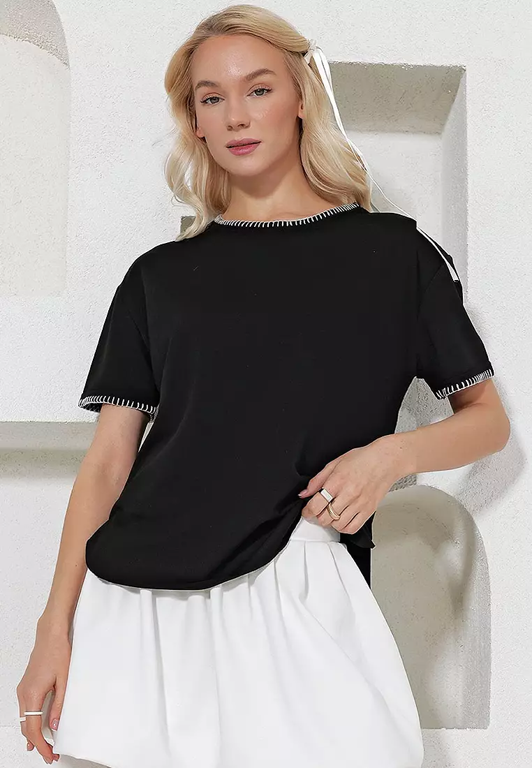 線上選購 Alacati Relaxed Stitch Blouse | ZALORA 台灣