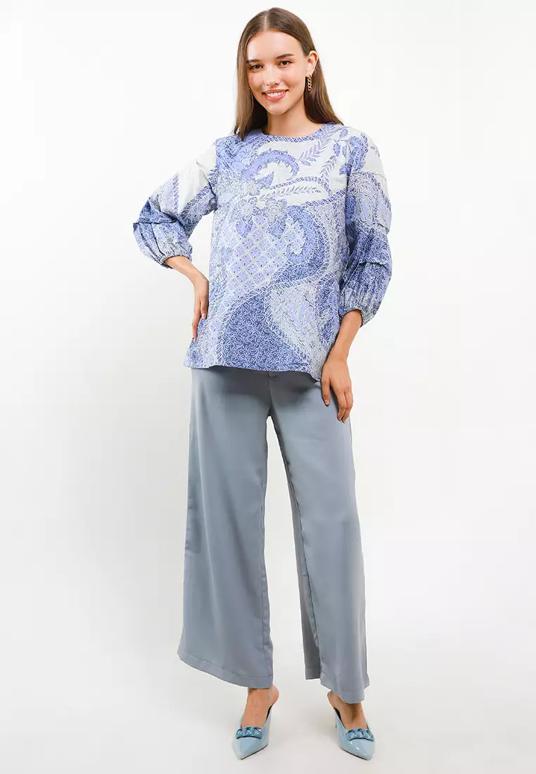 Jual Krisna Batik Sophie Blouse Batik Katun Wanita Original 2025 | ZALORA Indonesia