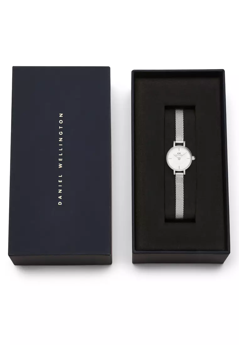Buy Daniel Wellington Petite Mini 19mm Sterling Silver White - Women ...