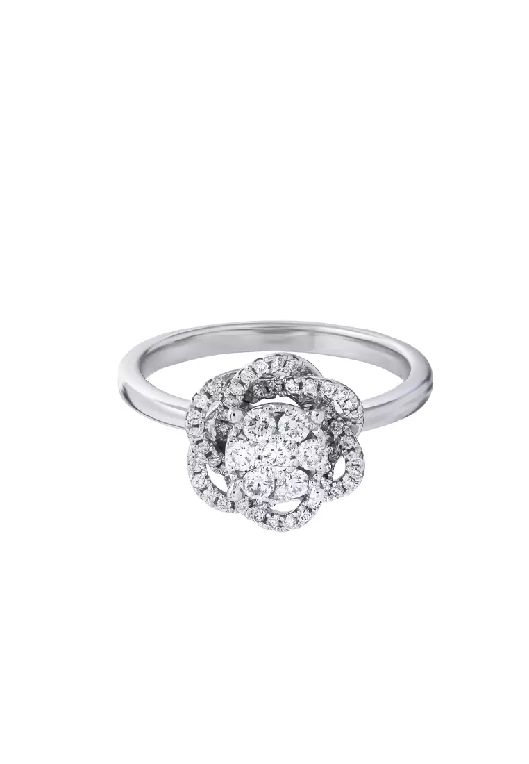 Buy TOMEI TOMEI The Bloom Series Diamond Ring, White Gold 750 2025 ...