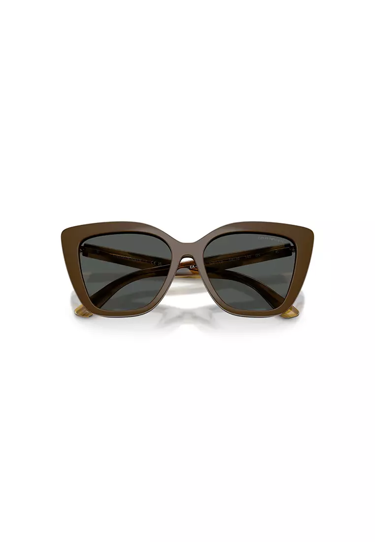 Buy Emporio Armani Women Cat Eye Frame Black Clip On Sunglasses, Blue ...