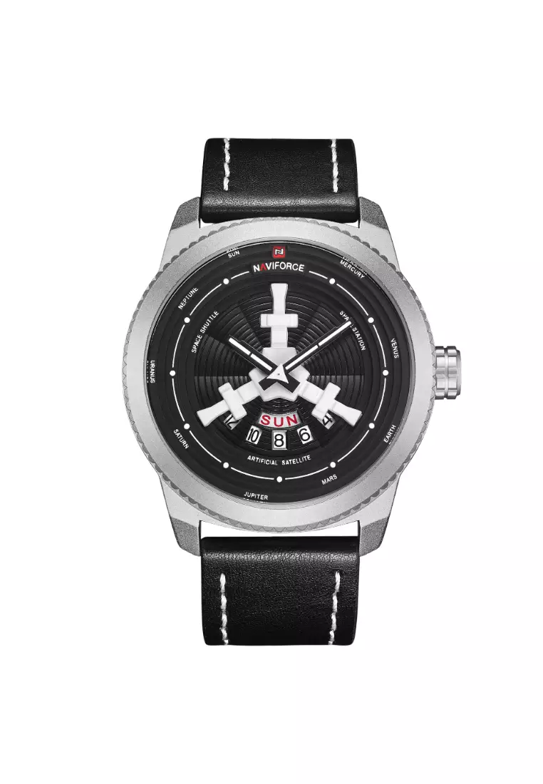 Buy OPCHIC Waterproof Quartz Watch With Double Calendar With Leather ...