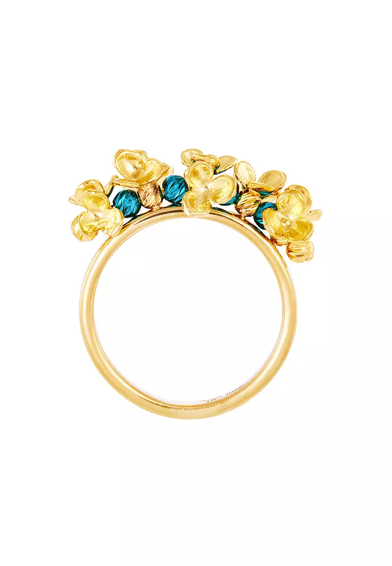 Buy HABIB HABIB CLARA | Oro Italia 916 Yellow Gold Ring GR51660823(BLU ...