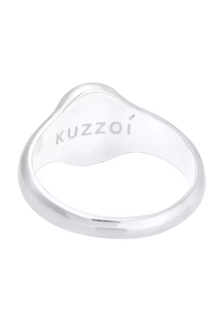 Buy Kuzzoi Men's Silver Oval Signet Ring 2026 Online | ZALORA