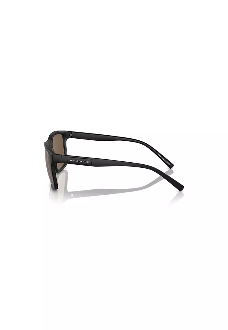 Buy Armani Exchange Men Rectangle Frame Black Sunglasses, UV Protection ...
