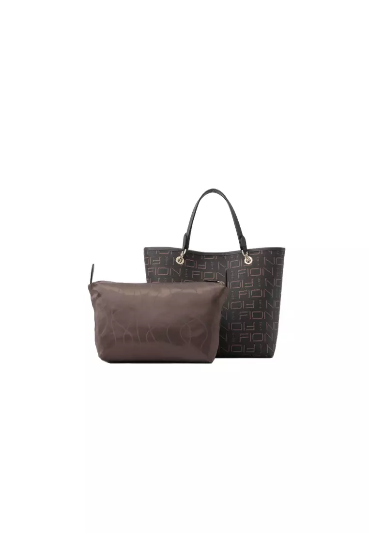 Buy FION FION Monogram PVC with Leather Tote Bag Online | ZALORA Malaysia