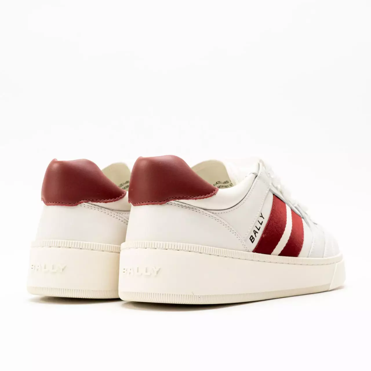 Jual BALLY Rebby Calfskin Leather Sneakers White Red Men Original 2025 ...