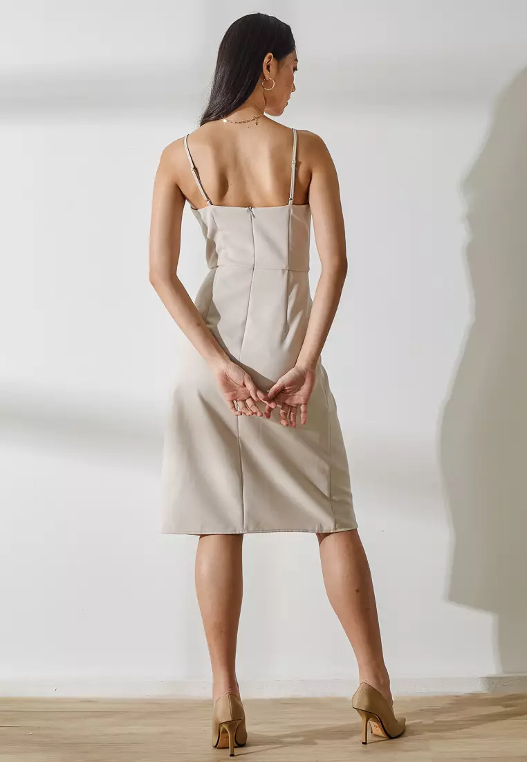 Buy Dressing Paula Pleated Strappy Dress Online | ZALORA Malaysia