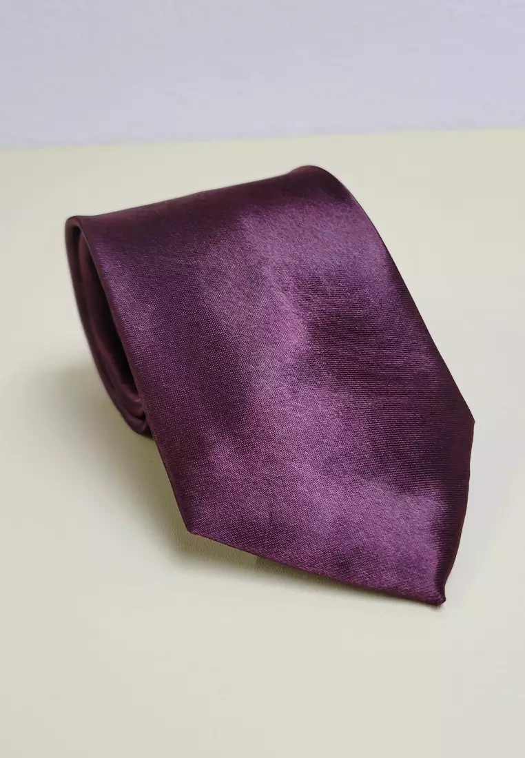 Buy Kings Collection Solid Color Fuchsia Tie Formal Necktie for Men ...