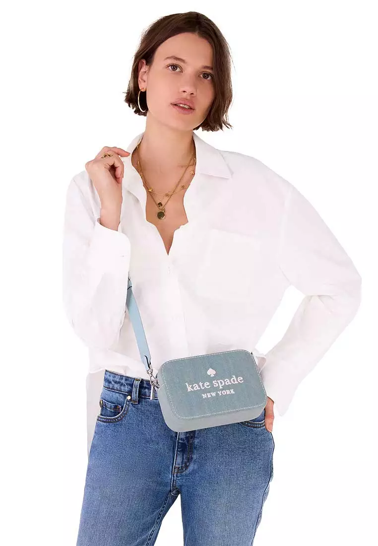 Buy Kate Spade Oh Snap Denim Camera Bag Blue Multi KK260 2026 Online ...