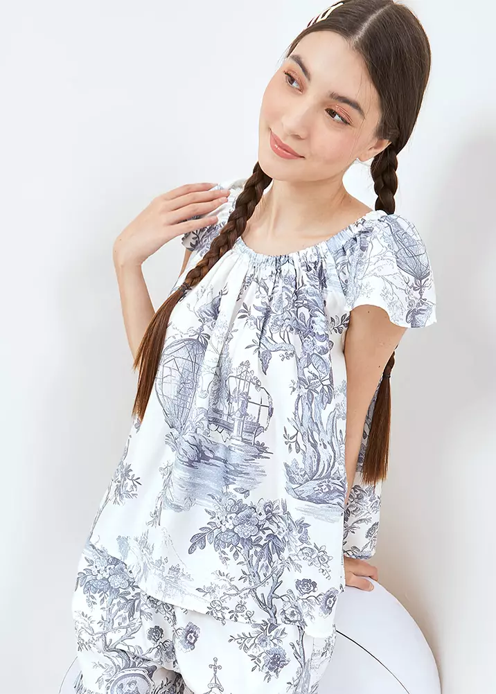 Jual Greet Night Wear Greet Night Wear Organic Silk Shorts Pants : T-520 / H Jill Set Original ...