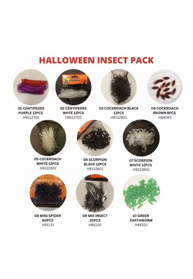 Buy S&J Co. Halloween Fake Insect 12pcs Cockroach White Prank Toys ...