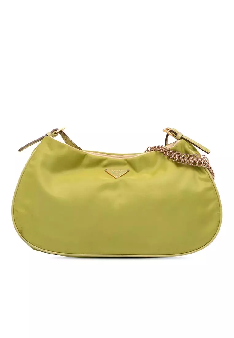 Buy Prada Pre-Loved Prada Tessuto Chain Shoulder Bag 2025 Online | ZALORA
