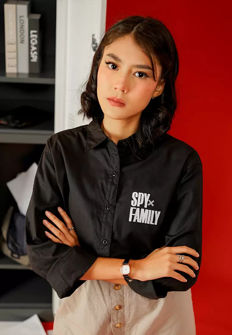 Jual Cressida Cressida X SpyxFamily Black Blouse Shirt - YLKAL.ZB069H ...