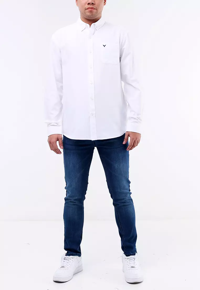Buy Ego Woven Oxford Polo Long Sleeves 2025 Online | ZALORA Philippines