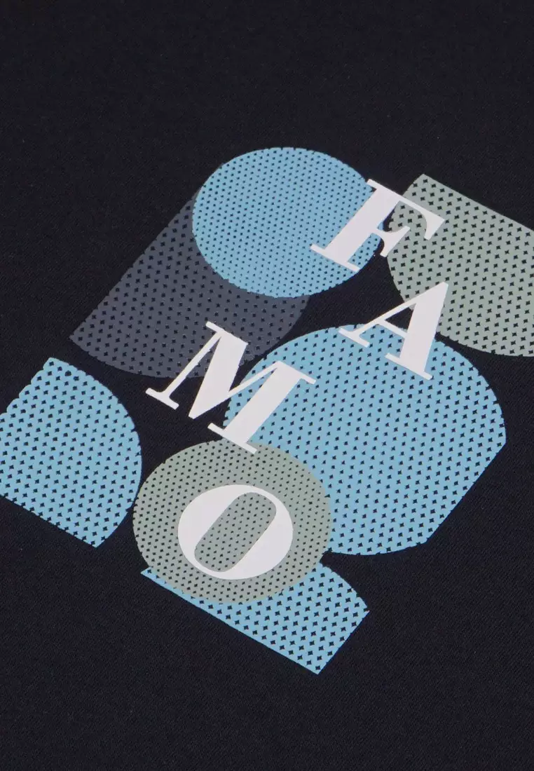 Jual FAMO Famo T-Shirt Short Sleeve Graphic Logo Script Cotton C170424 ...