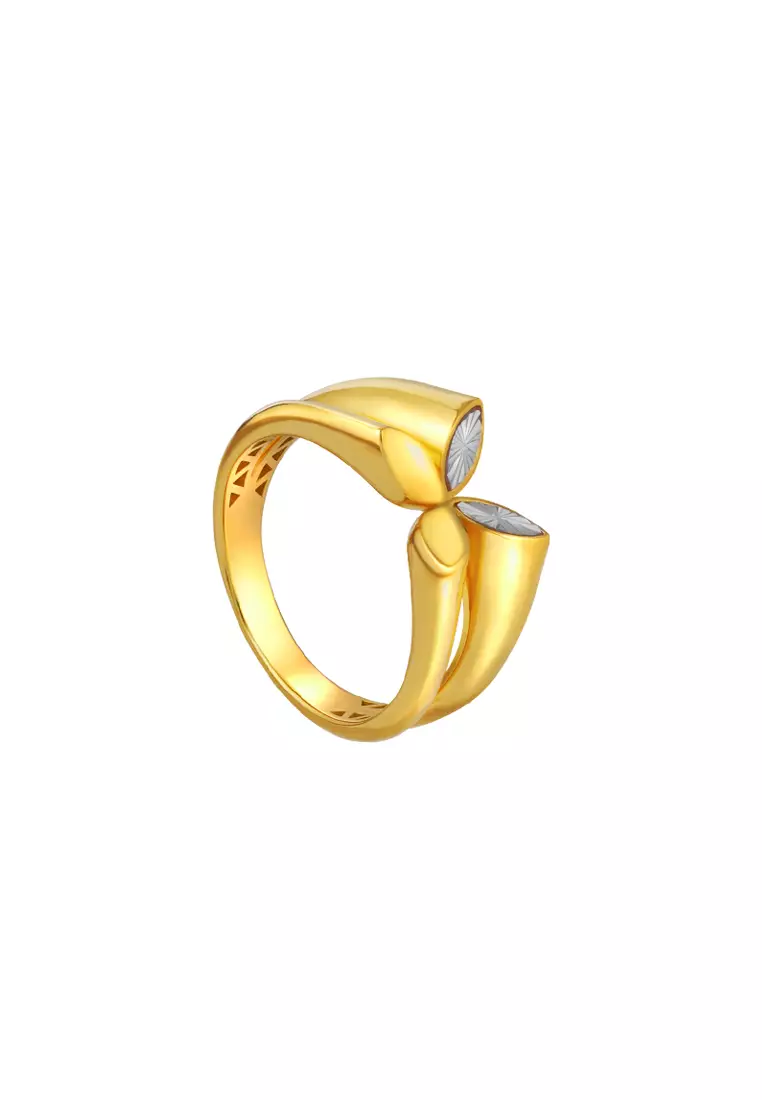 Buy TOMEI TOMEI Diamond Cut Collection Ring, Yellow Gold 916 Online ...
