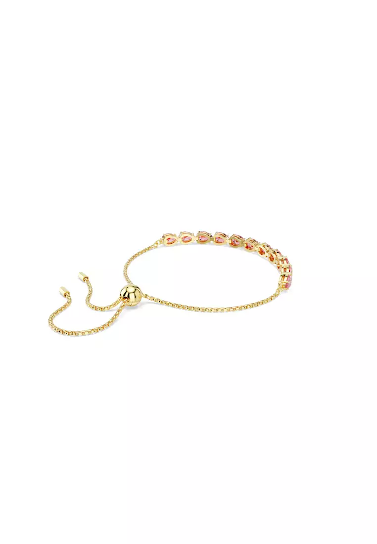 Buy Swarovski Matrix bracelet, Pear cut, Pink, Gold-tone plated 2025 ...