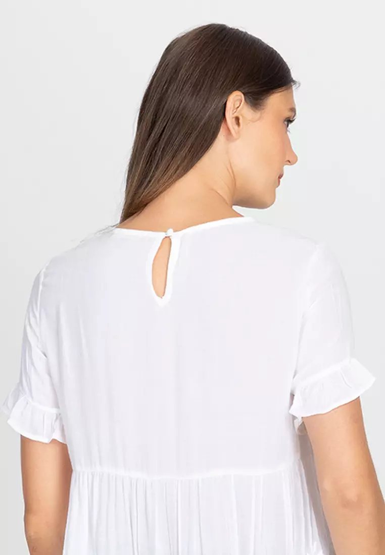 Buy BADOMODA Bendela Babydoll Embro Edge Top 2026 Online | ZALORA ...