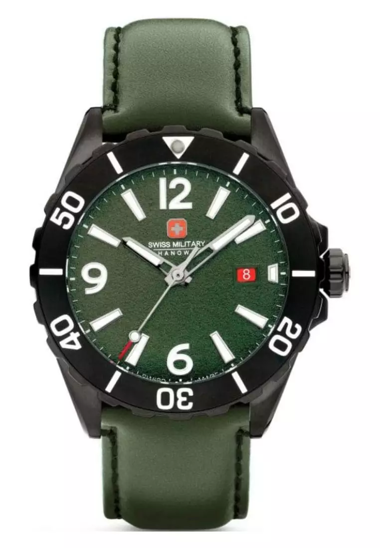 Buy Swiss Military Hanowa Swiss Military Hanowa Carbon Peak Green Dial ...