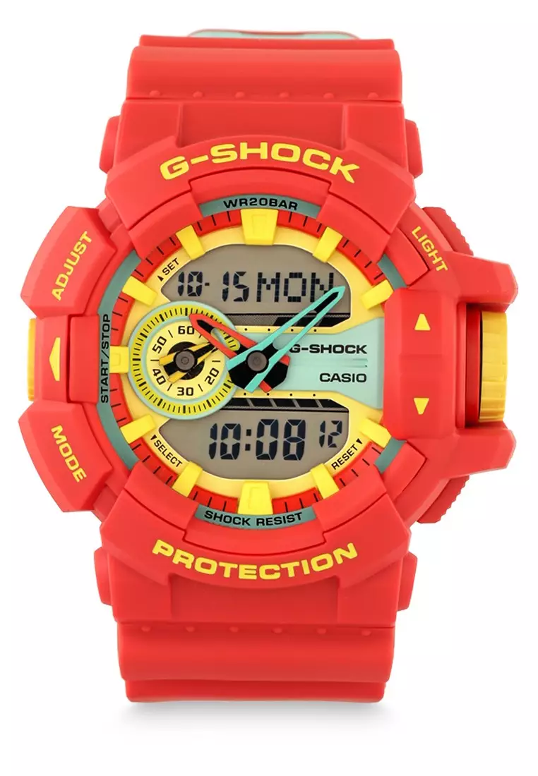 Jual G-SHOCK Men Analog GA-400CM-4ADR Red Original 2025 | ZALORA Indonesia