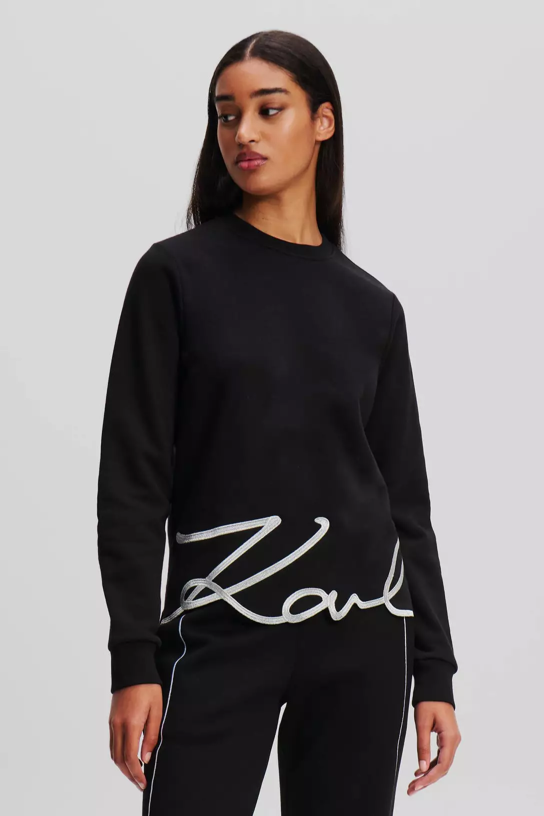 Buy KARL LAGERFELD Hem Signature Sweatshirt 2025 Online | ZALORA ...