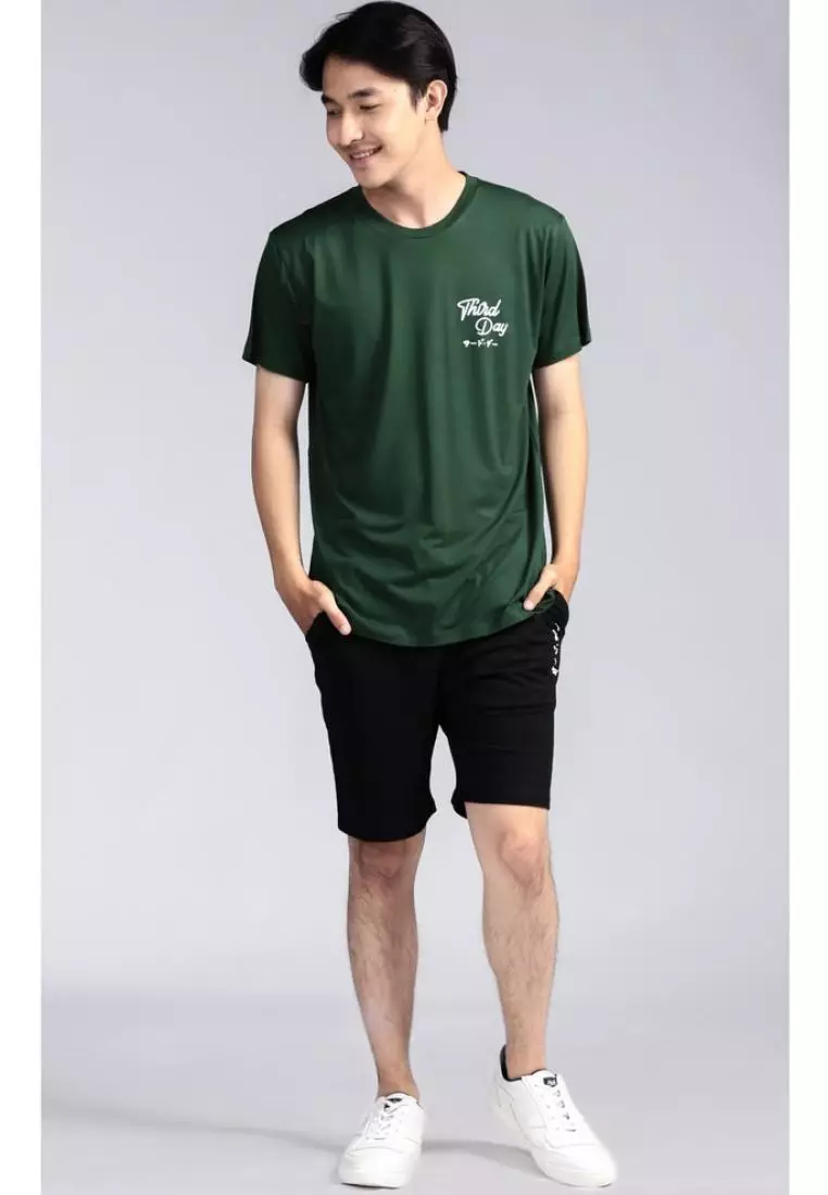 Jual Third Day MTI17 Kaos Simple Jepang Distro Pria Script Dakir Hijau ...