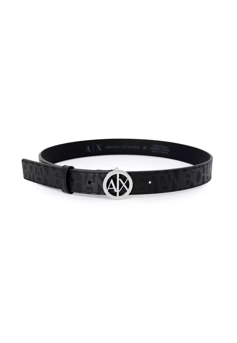 線上選購 Armani Exchange AX Logo Leather Belt for Men | ZALORA 台灣