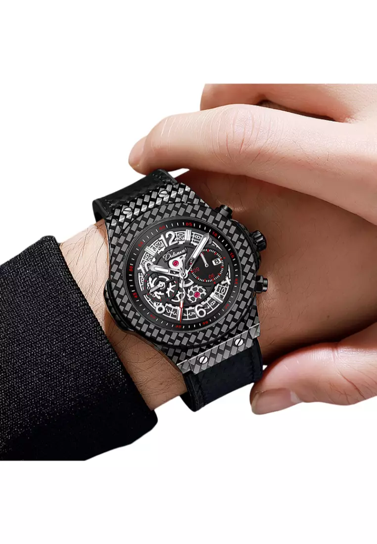 Buy OPCHIC Carbon Fiber Multi-Function Mechanical Watch 2025 Online ...