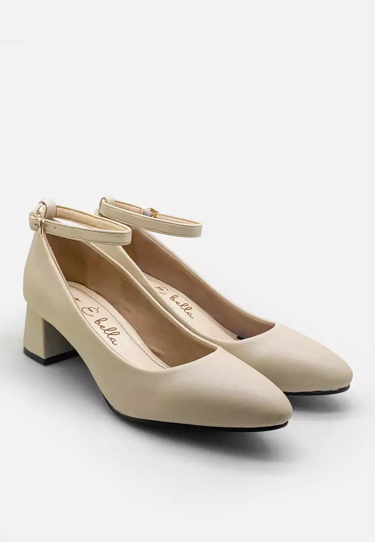 Jual La Vita e Bella Chloe Sepatu Pumps Block Heels Wanita Strap Tali ...